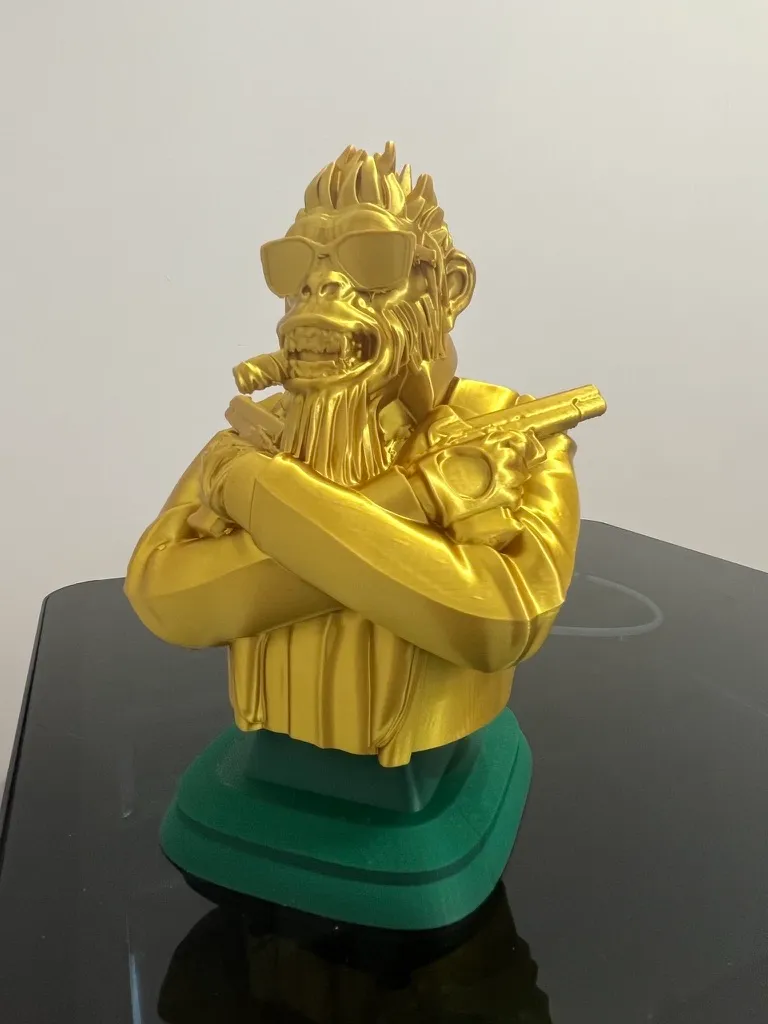 Gold Gangster Monkey A Majestic Figurine with Vibe by Szczybyrybobry ...