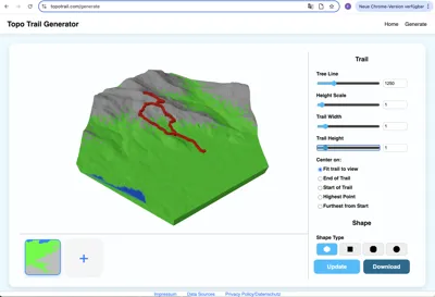TopoTrail – Online Generator for 3D Trail Maps - Free 3D Print Model ...