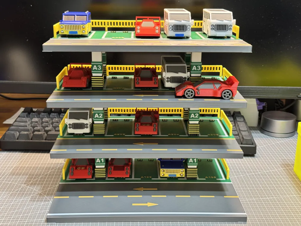 Multi-Level Parking Garage Set (with various small cars compatible with ...