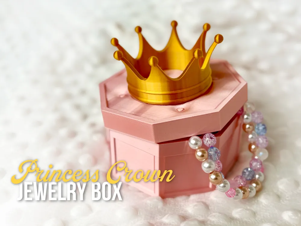 Princess Crown Jewelry Box [NO AMS] - Free 3D Print Model - MakerWorld