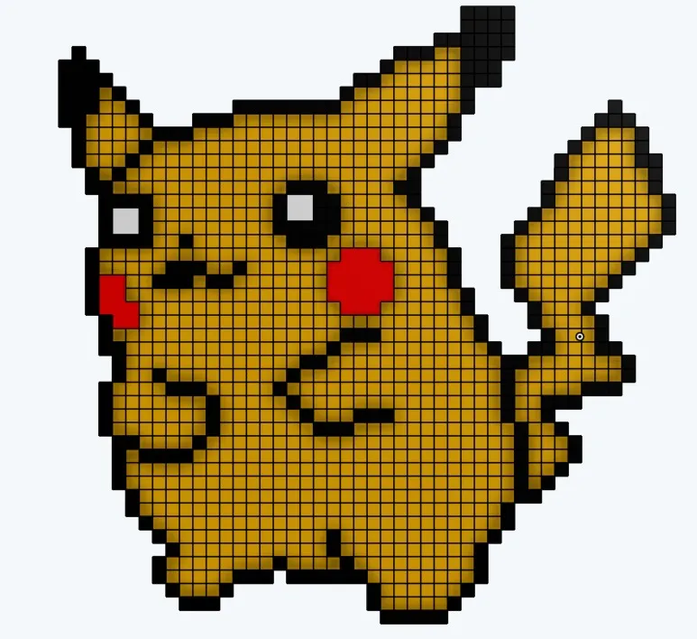 Pikachu pixel art by EPO-3D - MakerWorld