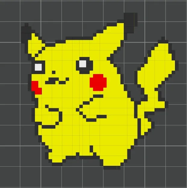 Pikachu pixel art by EPO-3D - MakerWorld