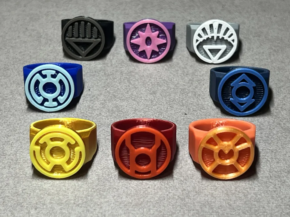Lantern Corps - Power Rings - Free 3D Print Model - MakerWorld