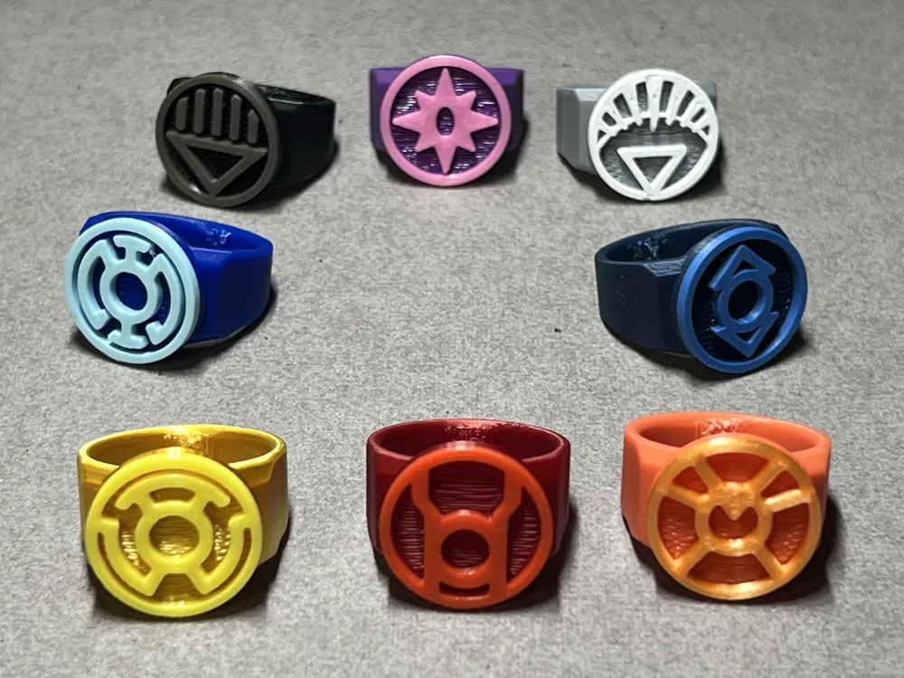 Lantern Corps - Power Rings - Free 3D Print Model - MakerWorld
