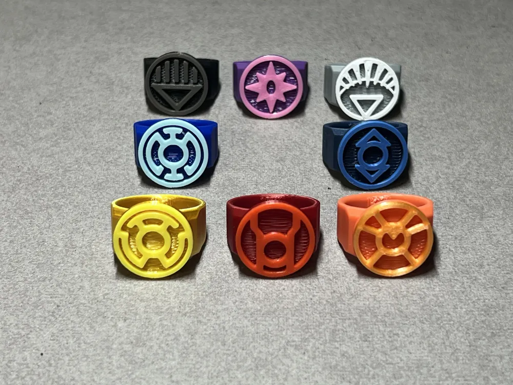 Lantern Corps - Power Rings - Free 3D Print Model - MakerWorld