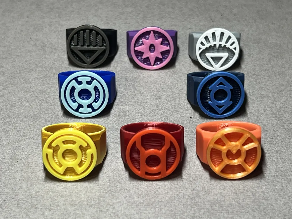 Lantern Corps - Power Rings - Free 3D Print Model - MakerWorld