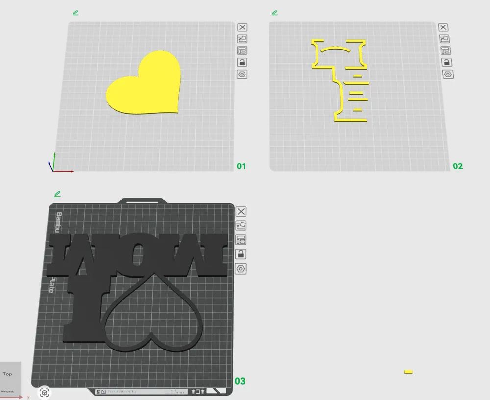 Love Mom Sign with Gyroid Heart. Mother's Day - Free 3D Print Model ...