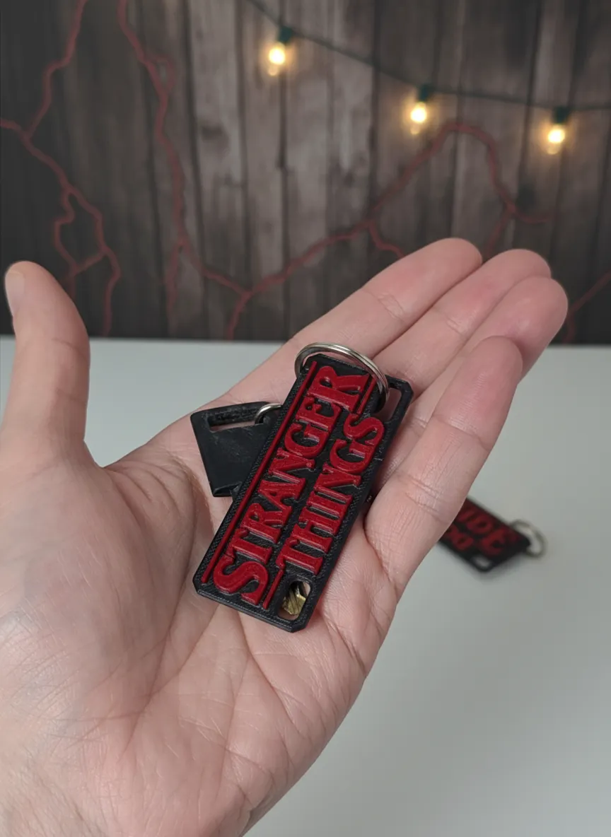 Stranger Things “Upside Down” Keychain –Dual-Sided - Free 3D Print ...