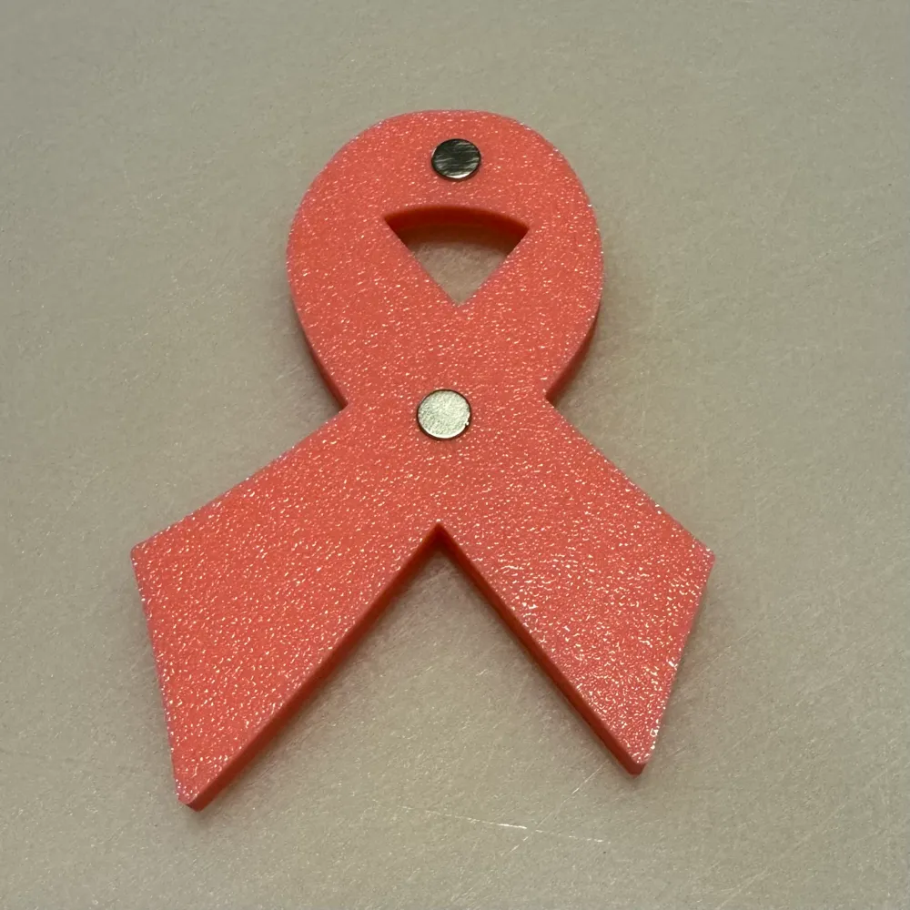 Breast Cancer Awareness Ribbon Magnet Remixed by Zeeo1362 MakerWorld ...
