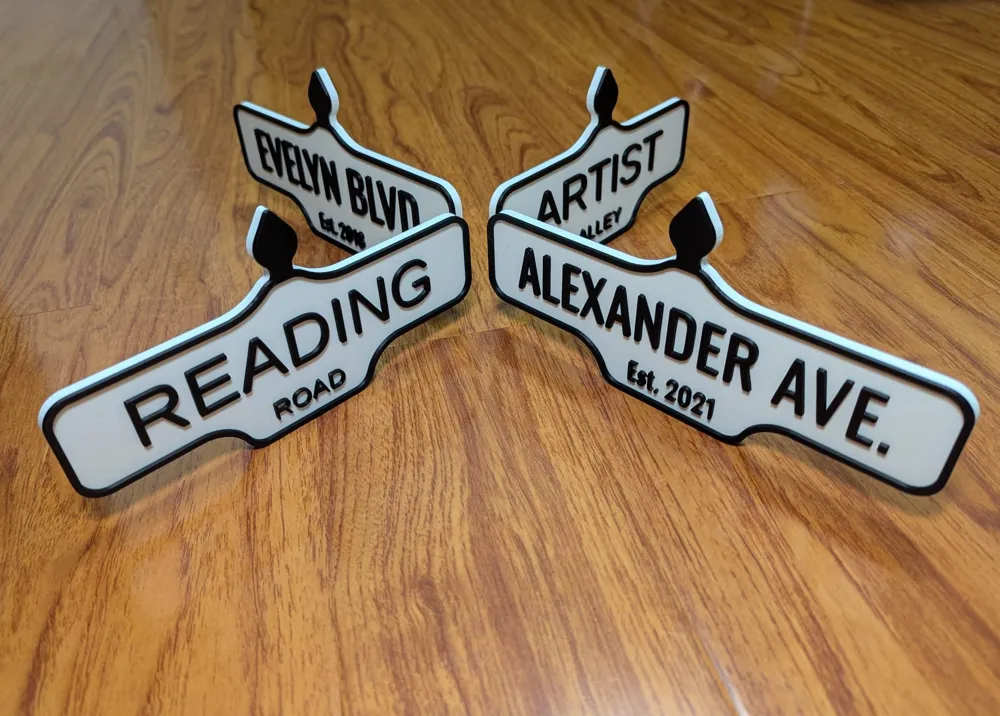 Customizable Street Signs - Any Text! - Free 3D Print Model - MakerWorld