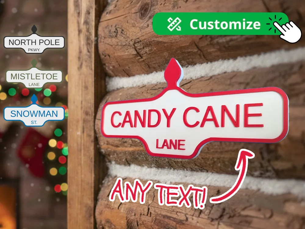 Customizable Street Signs - Any Text! - Free 3D Print Model - MakerWorld