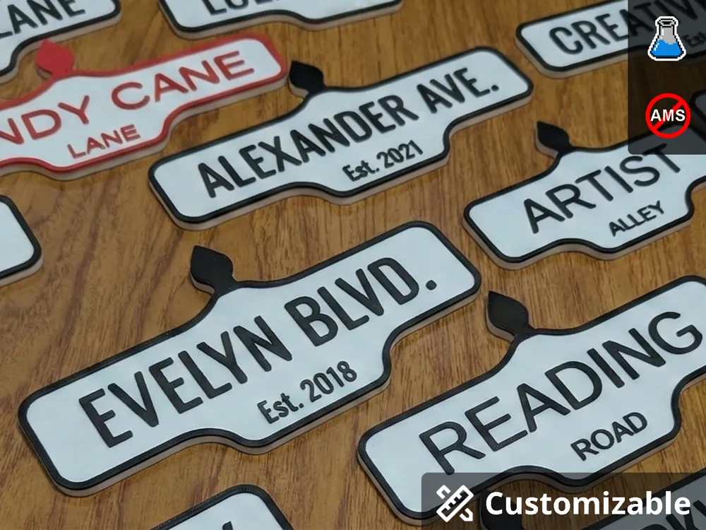 Customizable Street Signs - Any Text! - Free 3D Print Model - MakerWorld