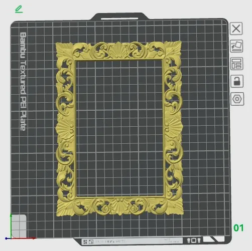Baroque frame - Free 3D Print Model - MakerWorld