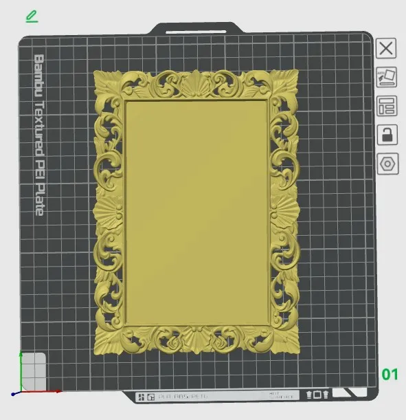 Baroque frame - Free 3D Print Model - MakerWorld