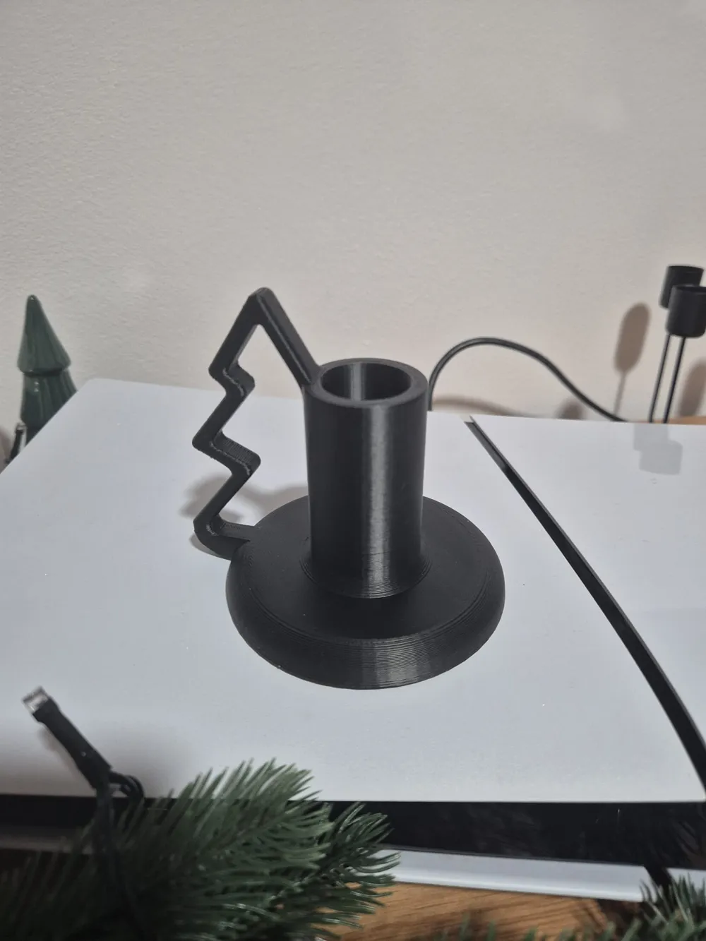 Christmas Tree Silhouette Candle Stand - Free 3D Print Model - MakerWorld
