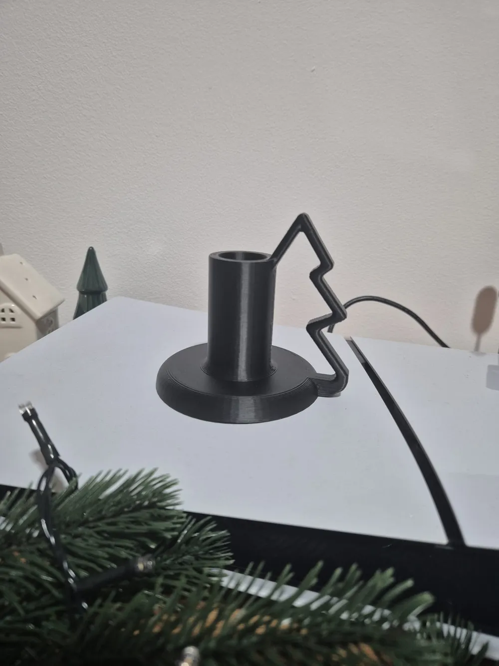 Christmas Tree Silhouette Candle Stand - Free 3D Print Model - MakerWorld