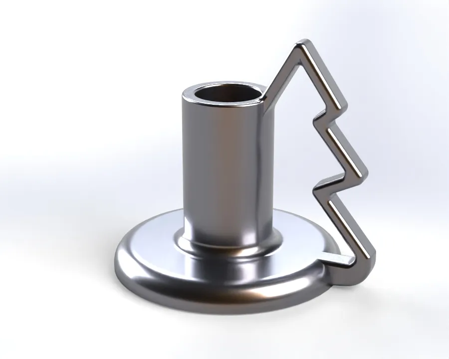 Christmas Tree Silhouette Candle Stand - Free 3D Print Model - MakerWorld