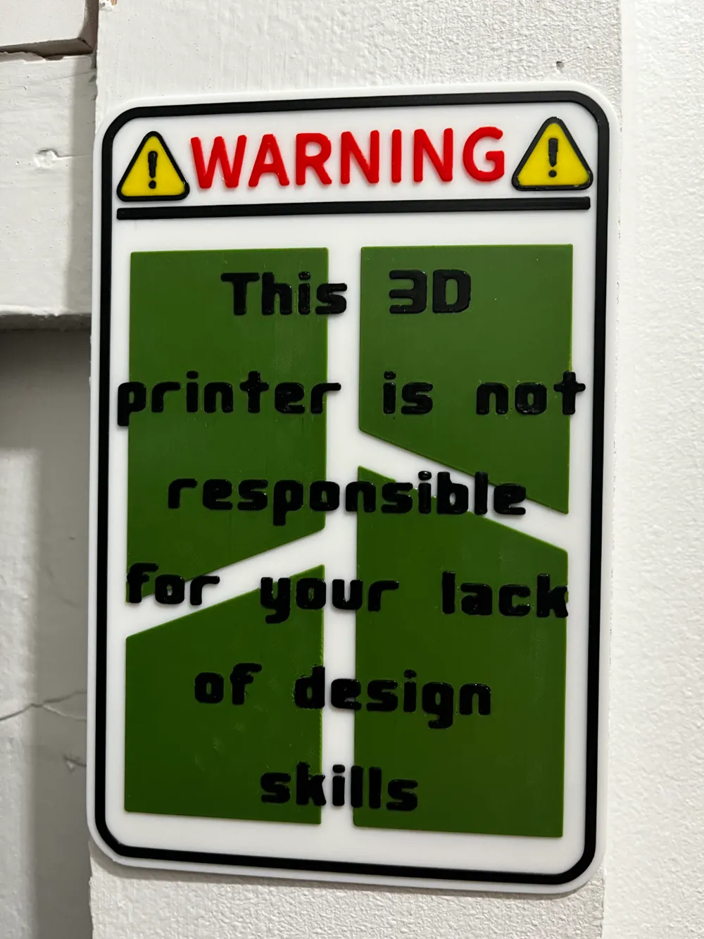 Designer Warning Sign by Dylan_ - MakerWorld