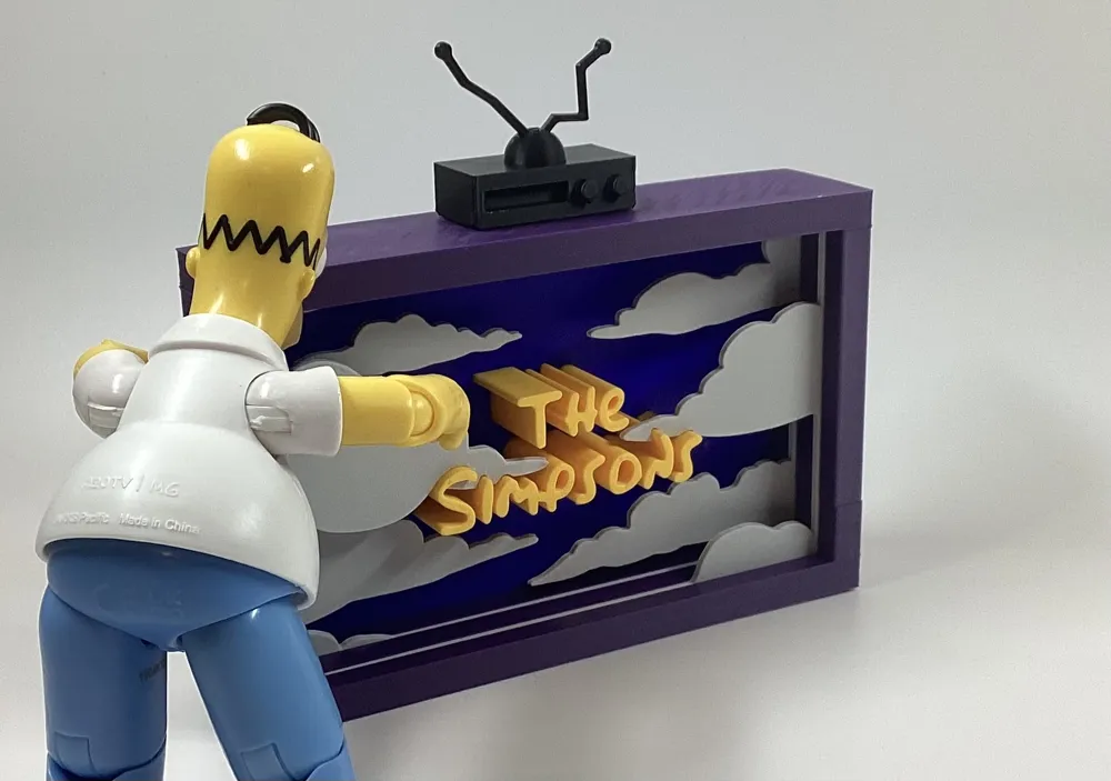 Simpsons TV Shadowbox - Free 3D Print Model - MakerWorld