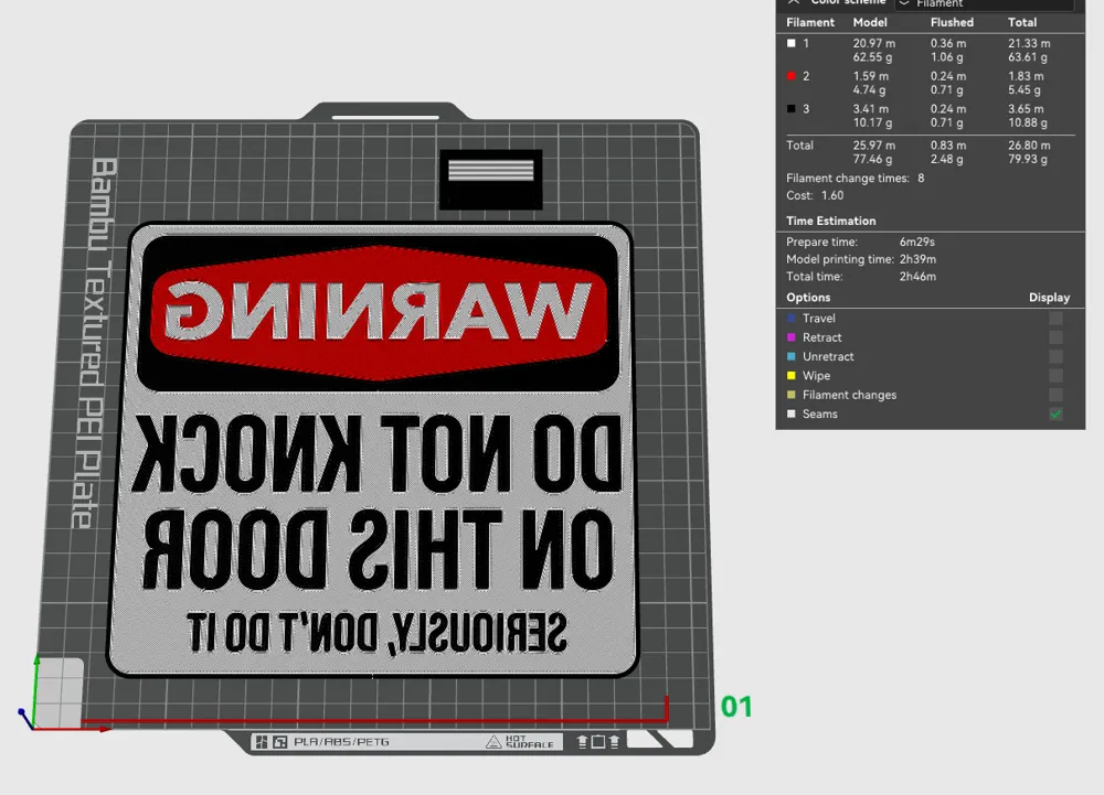 Warning Do Not Knock Sign by braga3dprint - MakerWorld