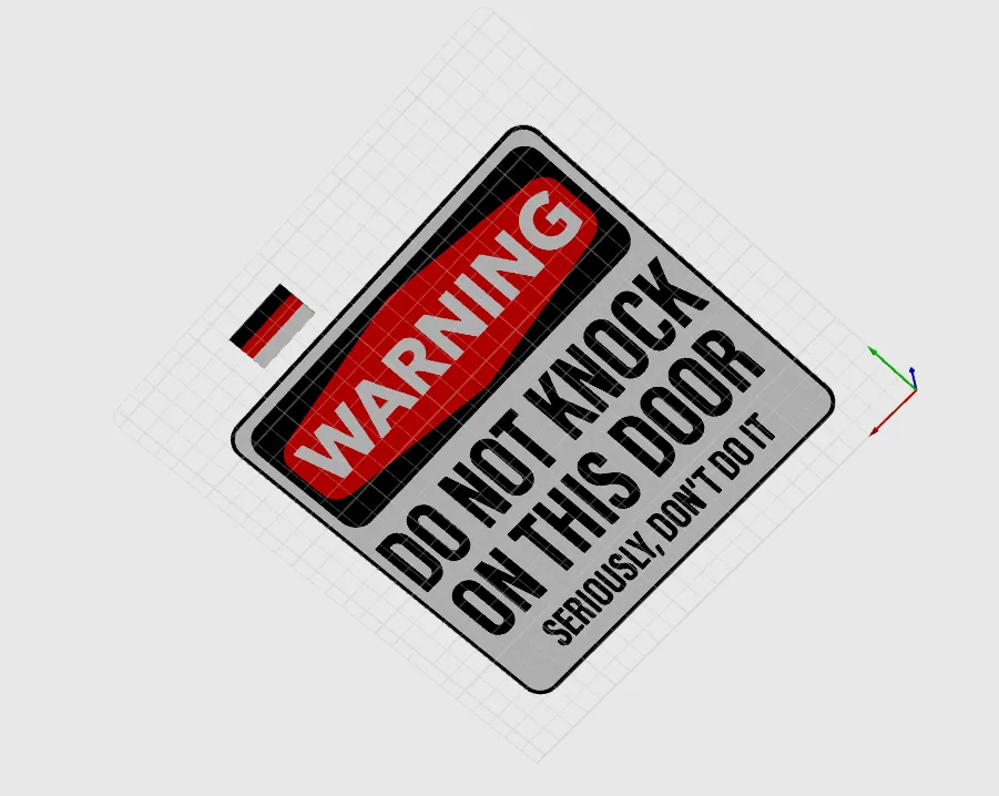 Warning Do Not Knock Sign by braga3dprint - MakerWorld