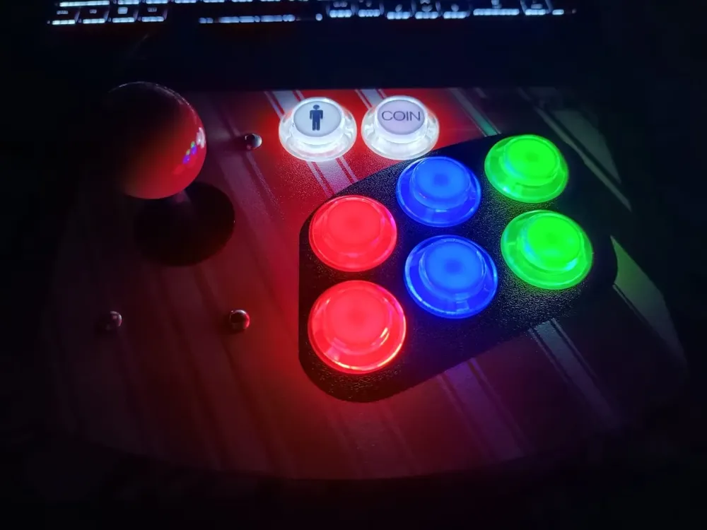 Arcade Joystick with neo geo texture - Free 3D Print Model - MakerWorld
