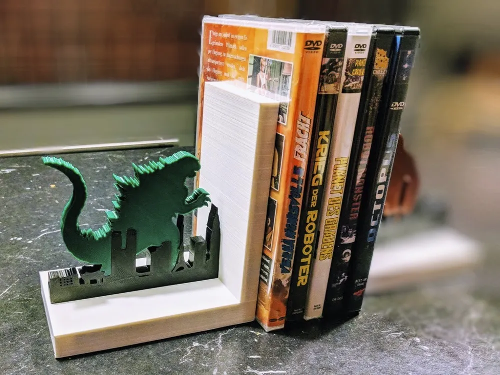 Movie Monster Silhouette DVD Stand / Bookstand by blecheimer - MakerWorld