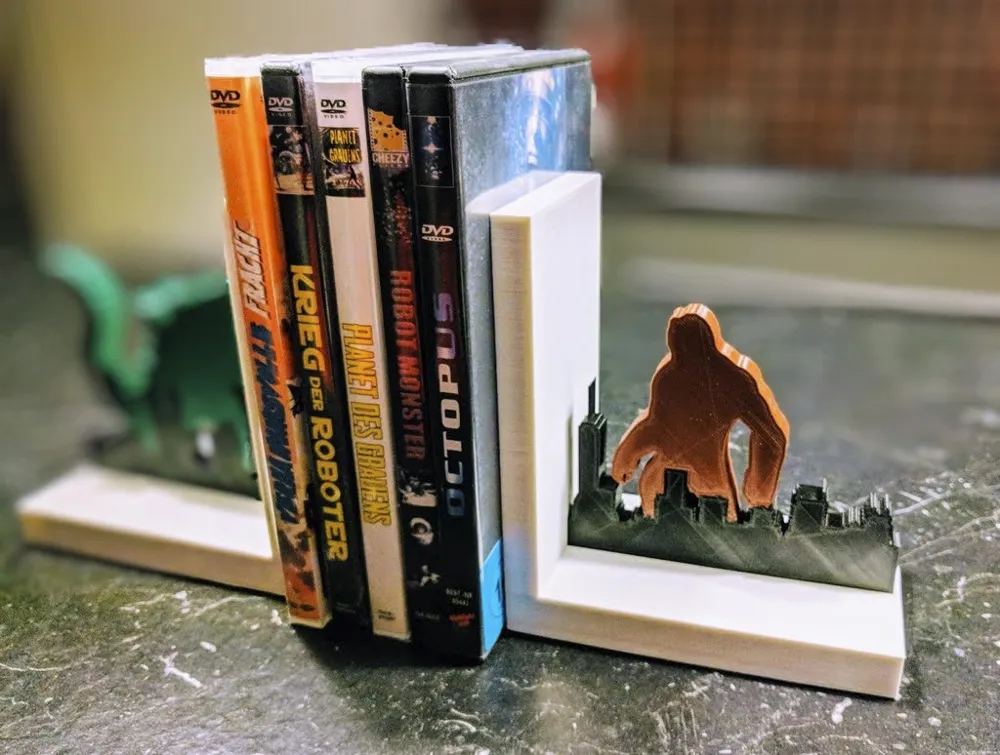 Movie Monster Silhouette DVD Stand / Bookstand by blecheimer - MakerWorld