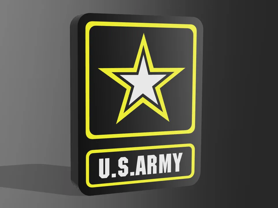 Army Logo Lightbox - Free 3D Print Model - MakerWorld