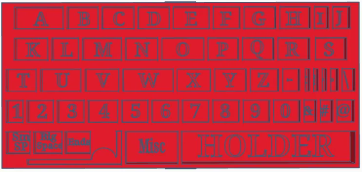 Brass Heat Stamp Letter Kit Case by Holo MakerWorld: Download Free 3D ...