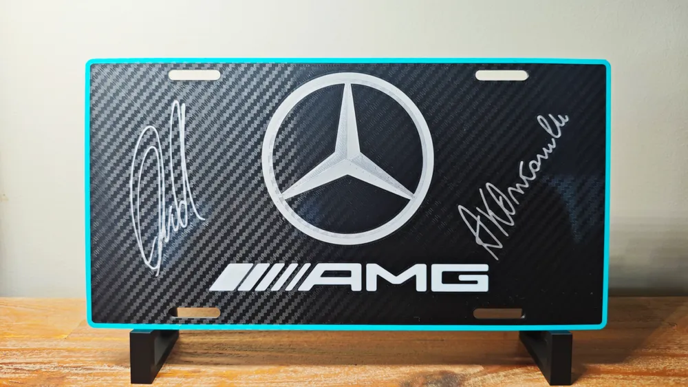 F1 Team Licence Plate - Mercedes by P78 MakerWorld: Download Free 3D Models