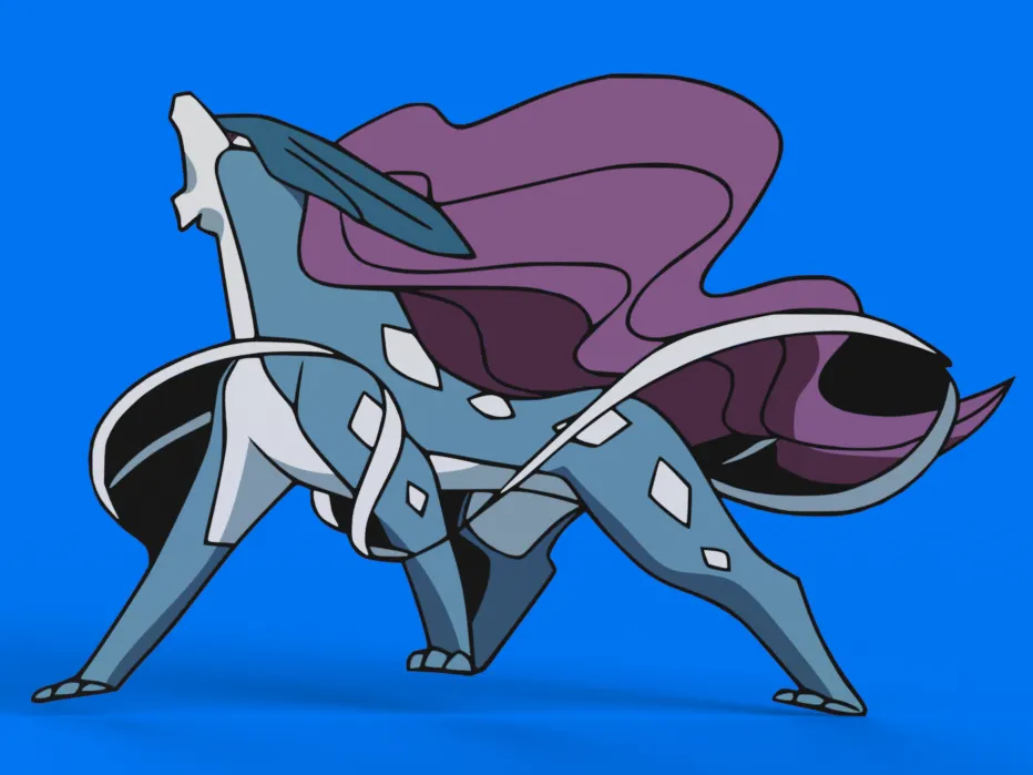 Suicune Wall Art by Sitsero - MakerWorld