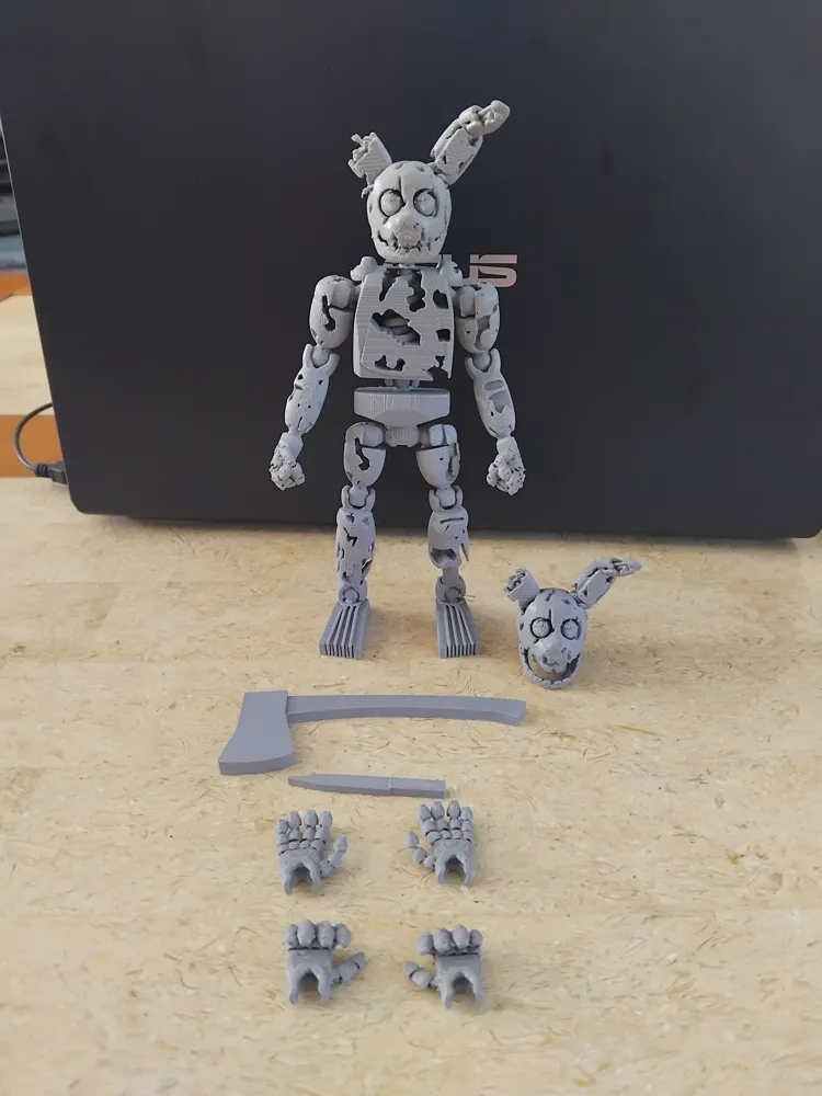 SpringTrap action figure - Free 3D Print Model - MakerWorld