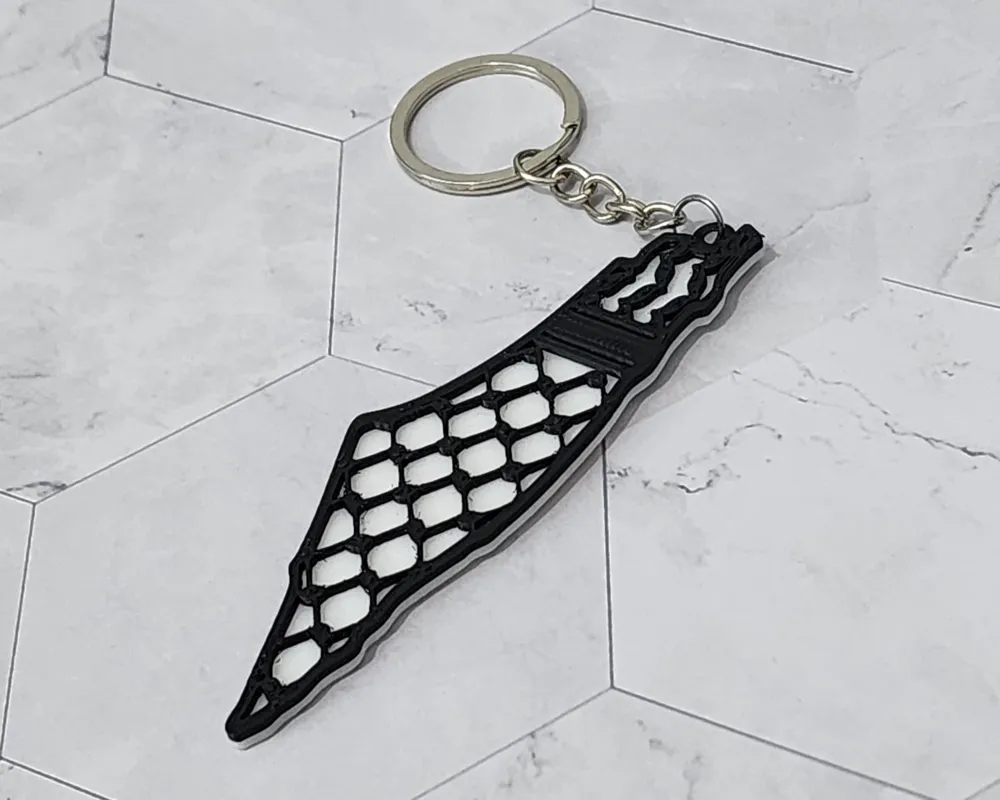 Palestine Map Kufiyah Keychain (Watani Series) by TriDee Design ...