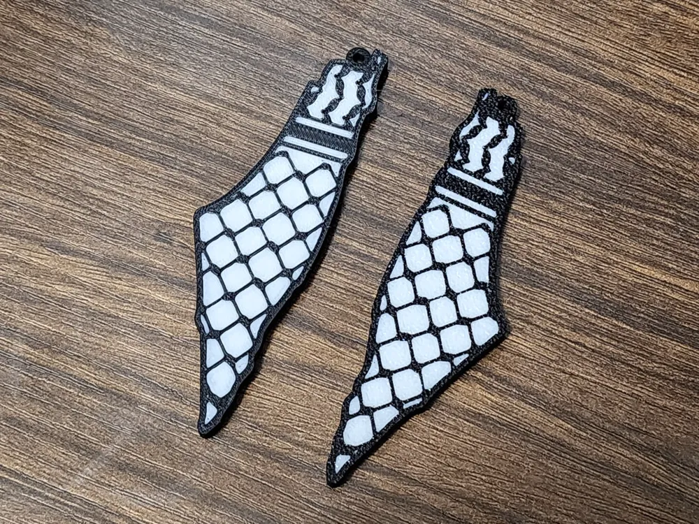 Palestine Map Kufiyah Keychain (Watani Series) by TriDee Design ...