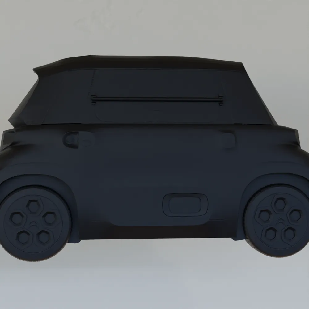 Citroen Ami Wall Art - Side View - Free 3D Print Model - MakerWorld