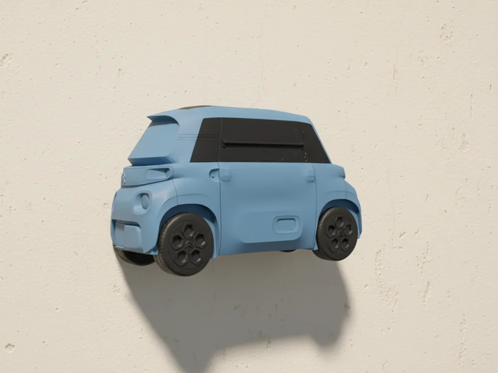 Citroen Ami Wall Art - Side View - Free 3D Print Model - MakerWorld