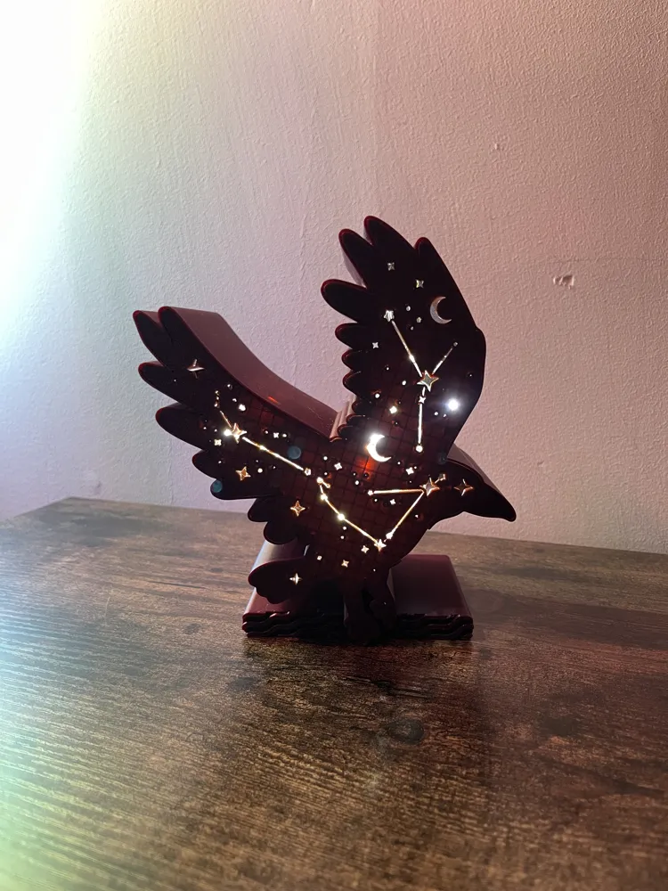 Cosmic Crow – Light-Up Constellation Shelf Display by Pages ...