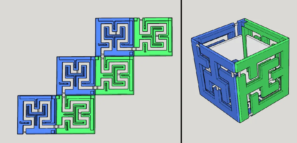 Slide Fidget - Hilbert's Curve by twgondeck MakerWorld: Download Free 3D Models