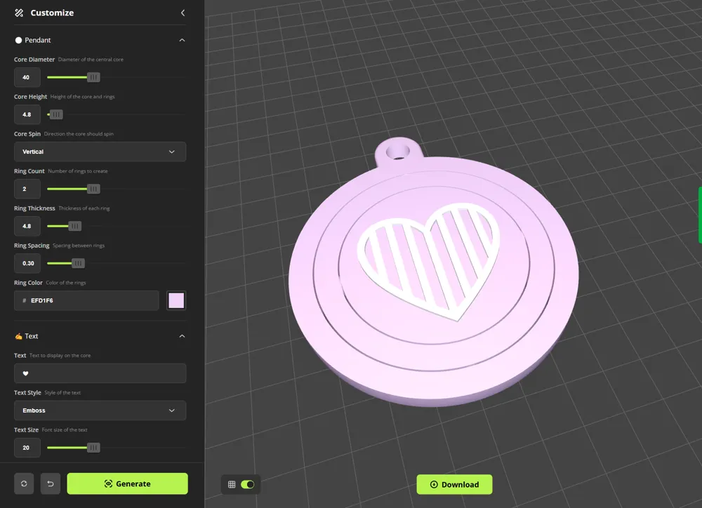 Gyro PendantMaker - Personalize your Medallion by Koolm MakerWorld ...