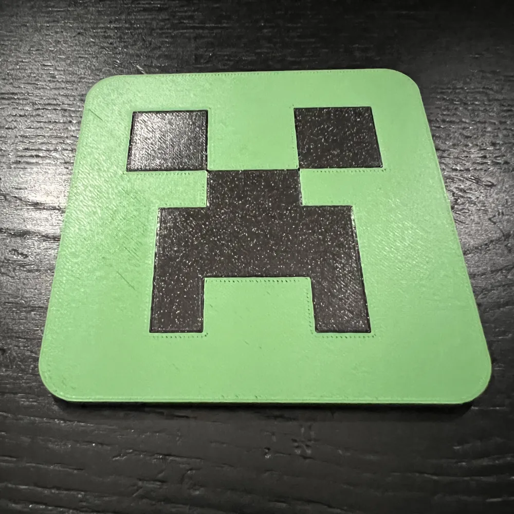 MineCraft Creeper Drink Coaster by PapaBearAZ - MakerWorld