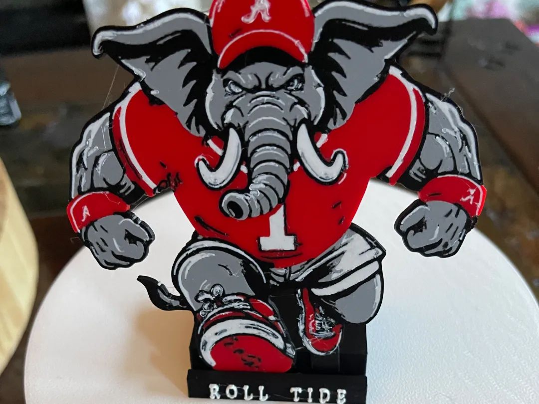 Roll Tide with stand - Free 3D Print Model - MakerWorld