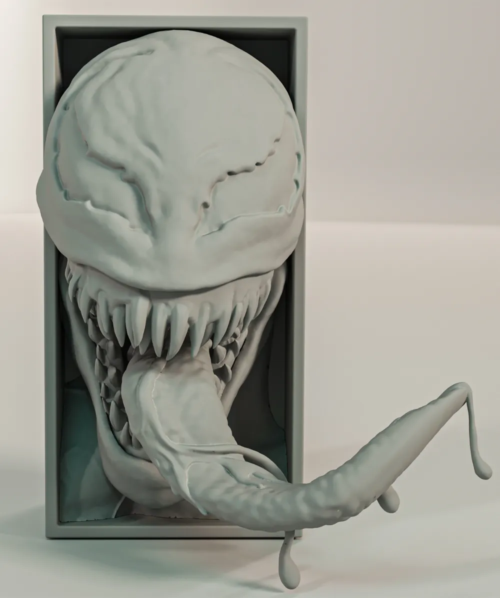 Venom Book Nook and Wall Mount - Free 3D Print Model - MakerWorld