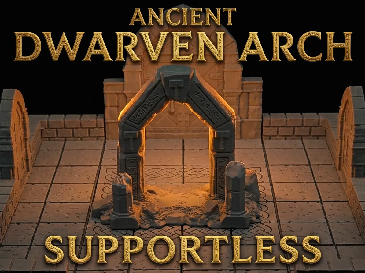 Ancient Dwarven Arch (supportless) - angeled - Free 3D Print Model ...