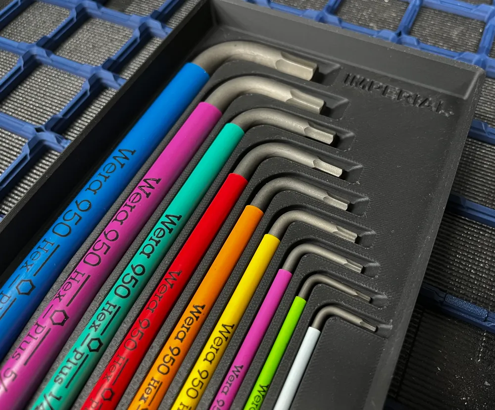 Wera Hex Wrench Set Imperial Gridfinity by JT_311 - MakerWorld
