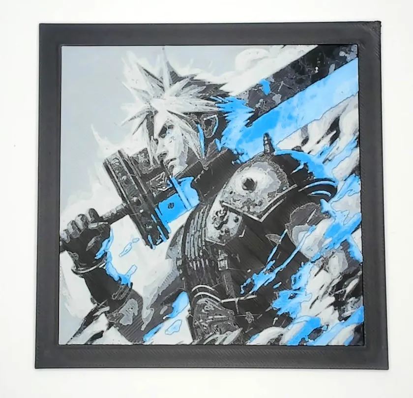 Cloud Strife Hueforge - Free 3D Print Model - MakerWorld