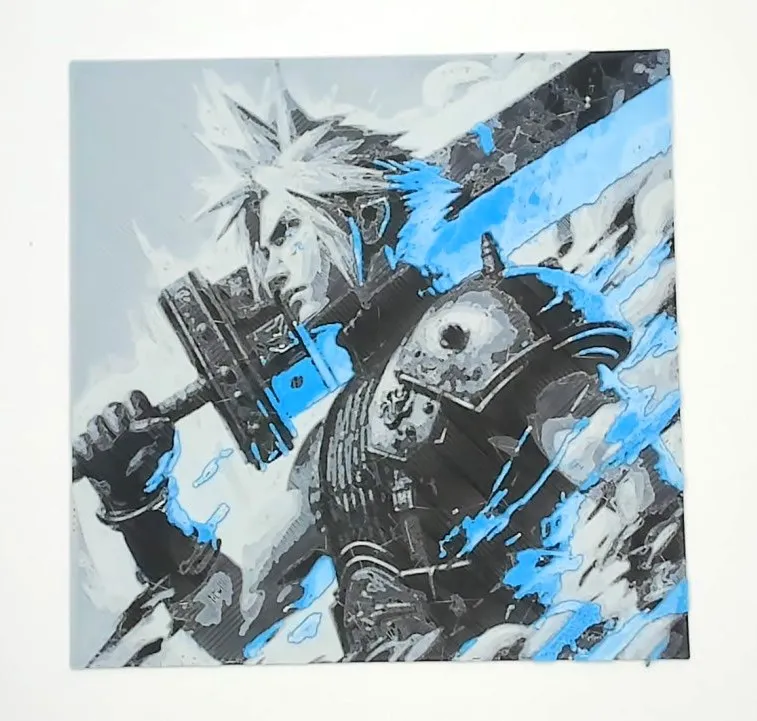 Cloud Strife Hueforge - Free 3D Print Model - MakerWorld