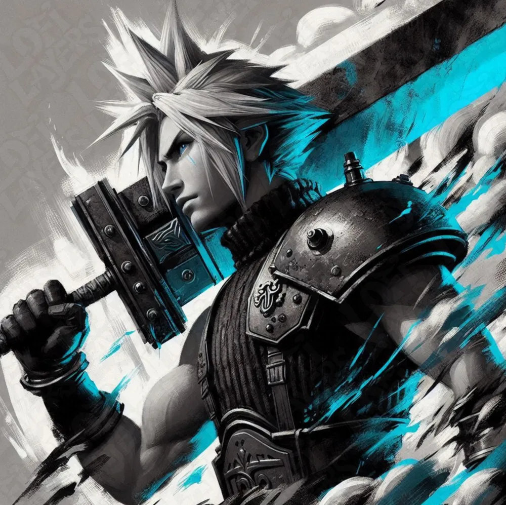 Cloud Strife Hueforge - Free 3D Print Model - MakerWorld