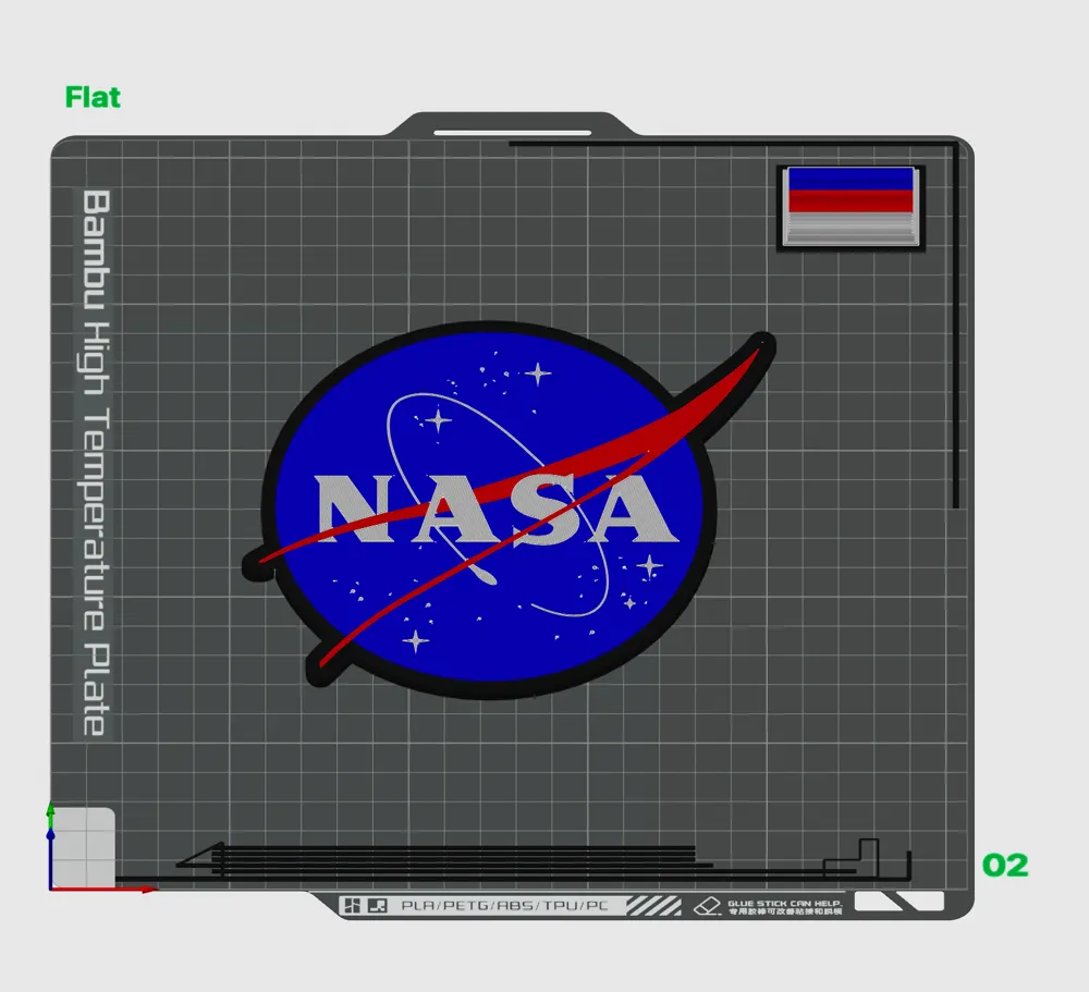 NASA Logo - Raised and Flat Versions by Lilac Rage - MakerWorld