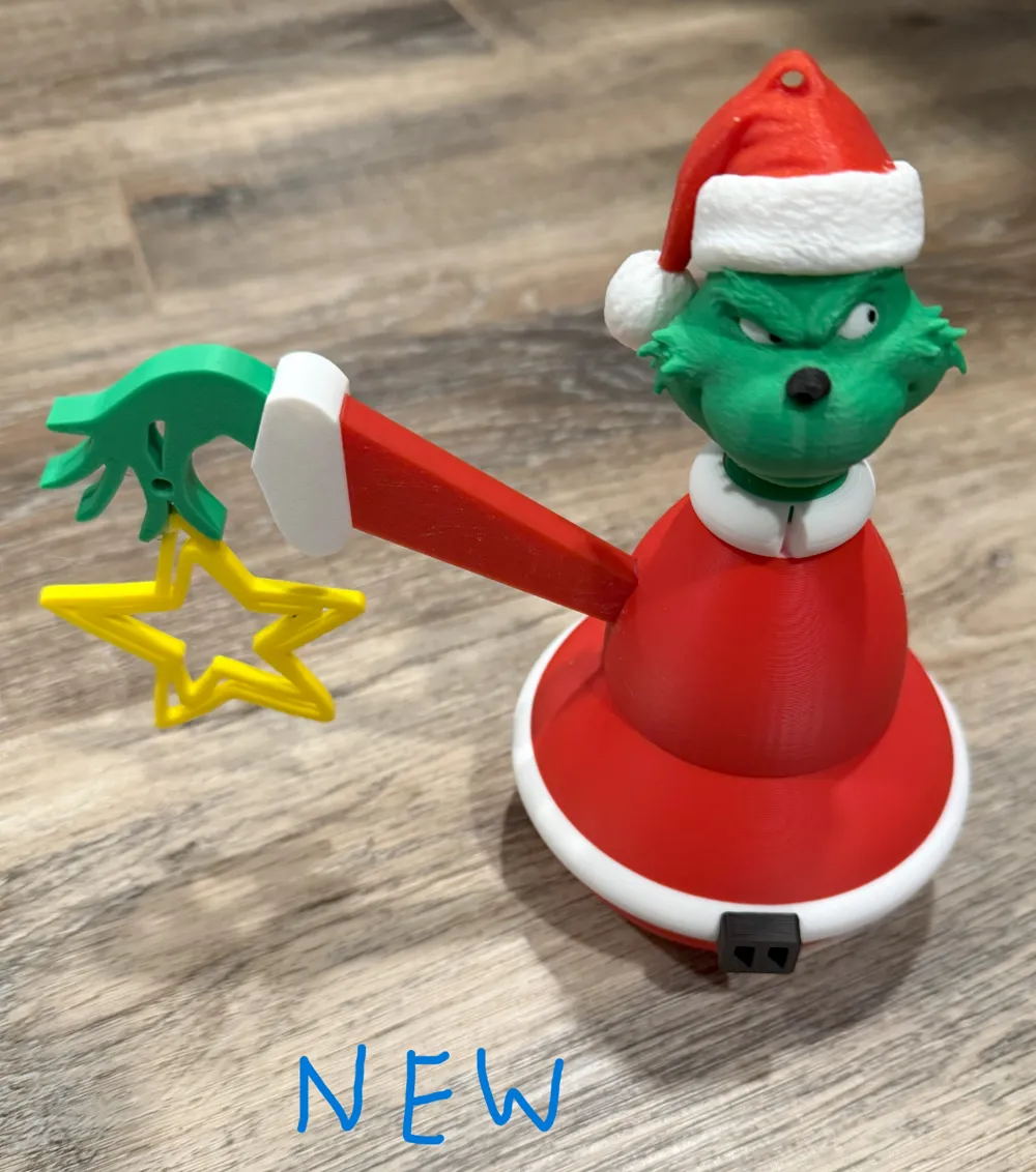 Grinch Christmas Tree Topper 2025 - Free 3D Print Model - MakerWorld